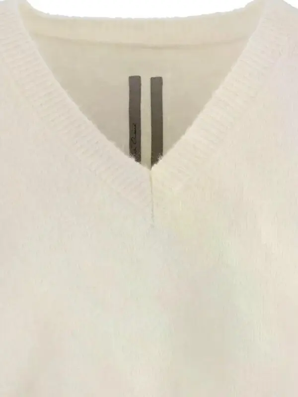 Rick Owens V-neck Alpaca Wool Blend Sweater