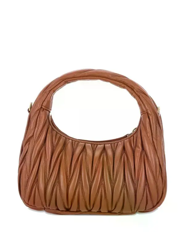 Miu Miu Matelassé Nappa Leather Tote Bag - Brown