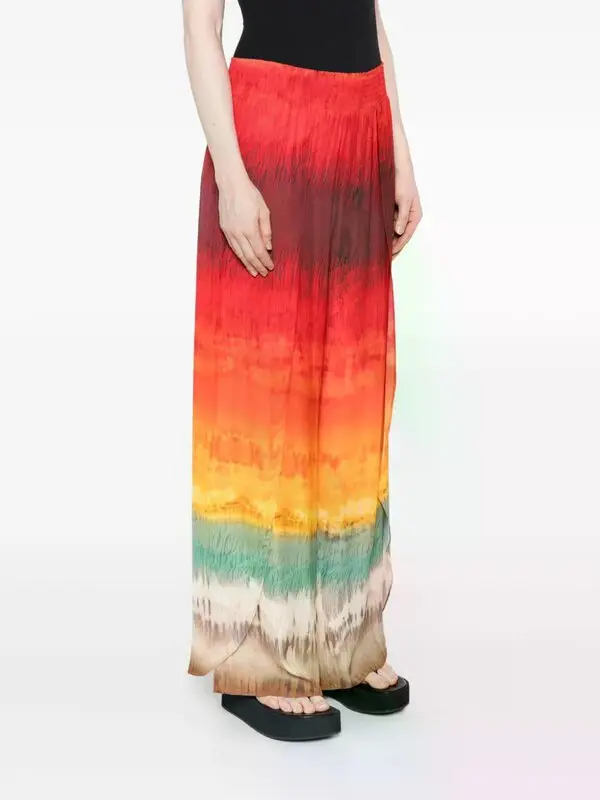 Alice + Olivia Larissa Wide Leg Tie-dye Trousers