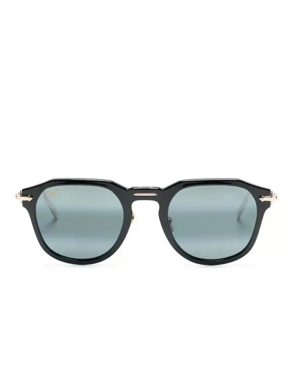 Maui Jim Alika Geometric Frame Sunglasses - Black