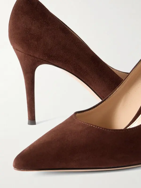 GIANVITO ROSSI 85 Suede Pumps