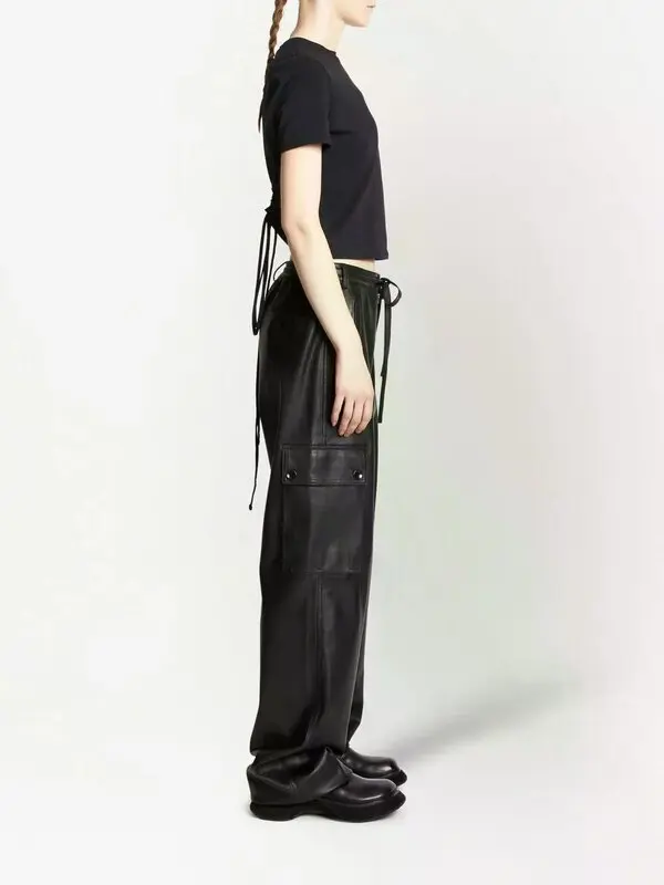 Proenza Schouler White Label Cut-out Detailed T-shirt - Black