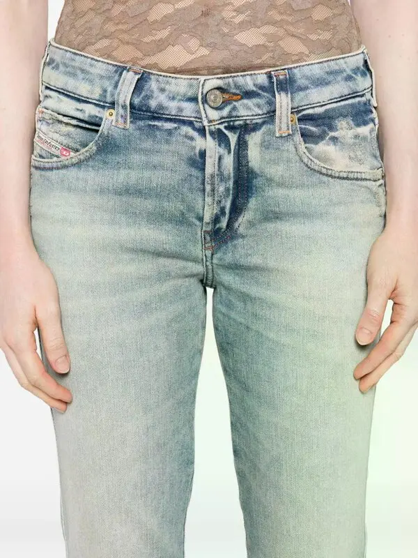 DIESEL® Faded Wash Cotton Jeans