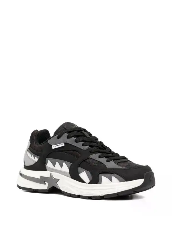 A BATHING APE Star Embellished Trainers - Black