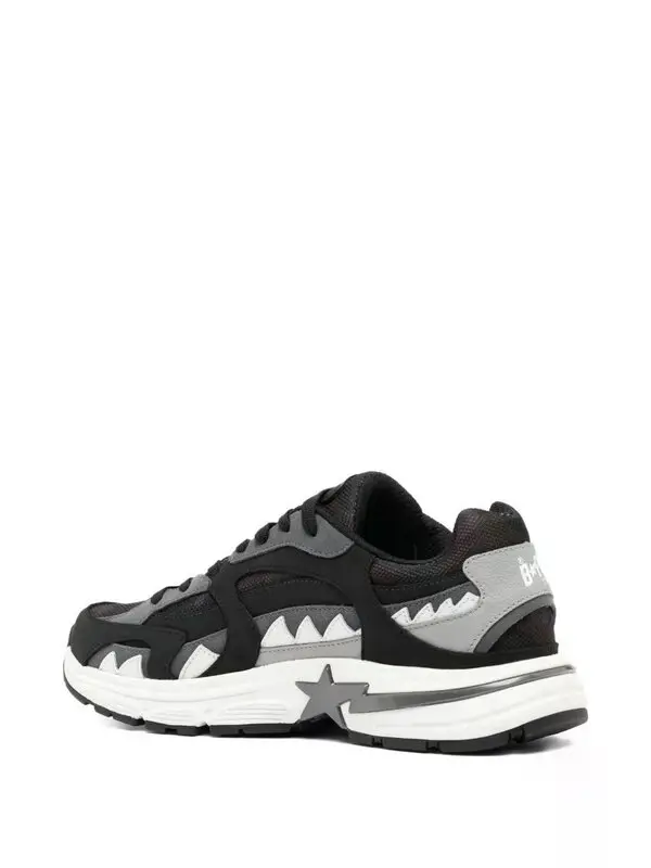 A BATHING APE Star Embellished Trainers - Black