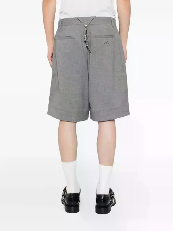 A BATHING APE Embroidered Logo Shorts - Grey