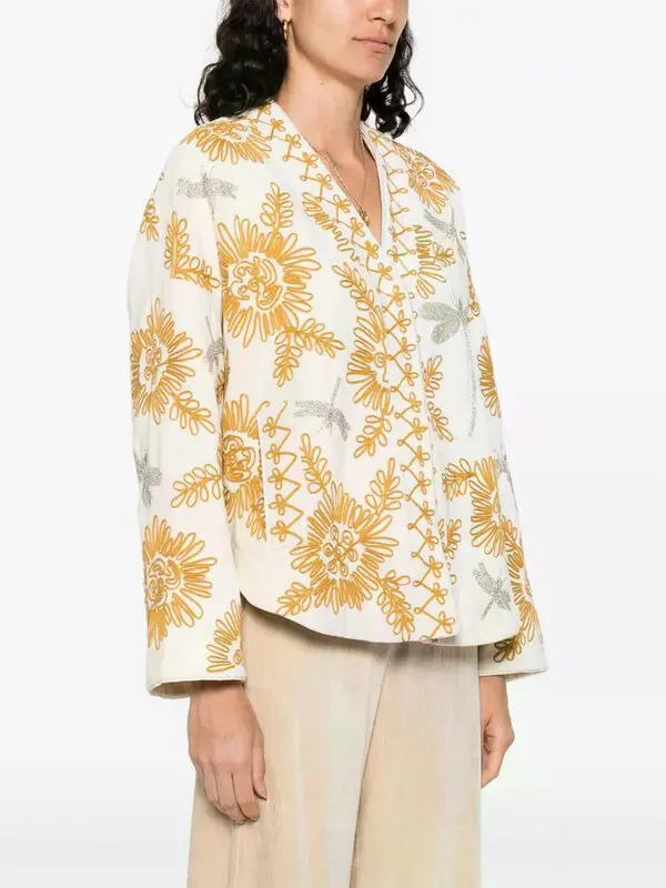 FORTE_FORTE Embroidered Cotton Jacket