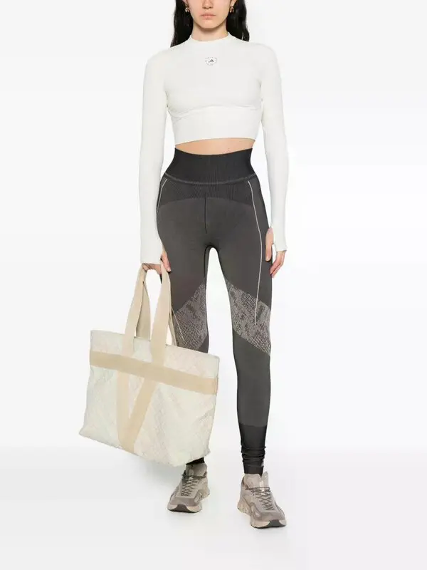Adidas By Stella McCartney Panelled Snake Print Leggings