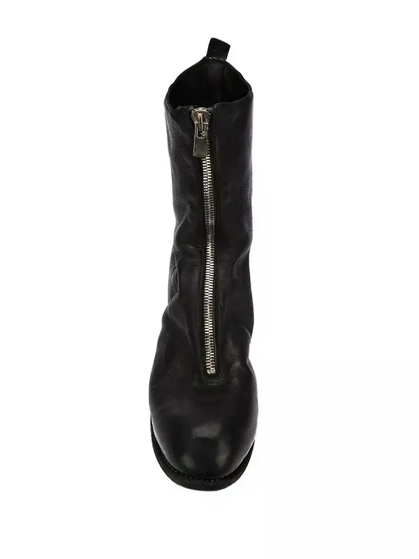 Guidi Zip-up Distressed Boots