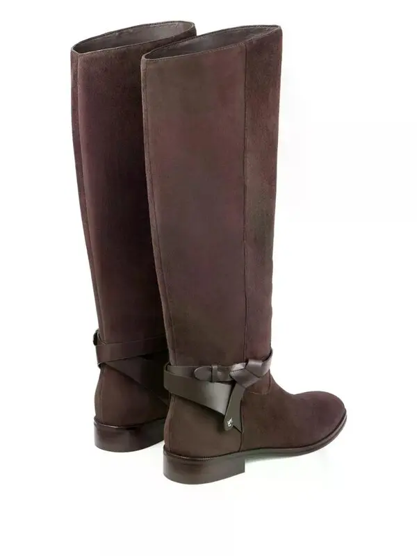 JIMMY CHOO Lawton Knee High Suede Boots - Brown