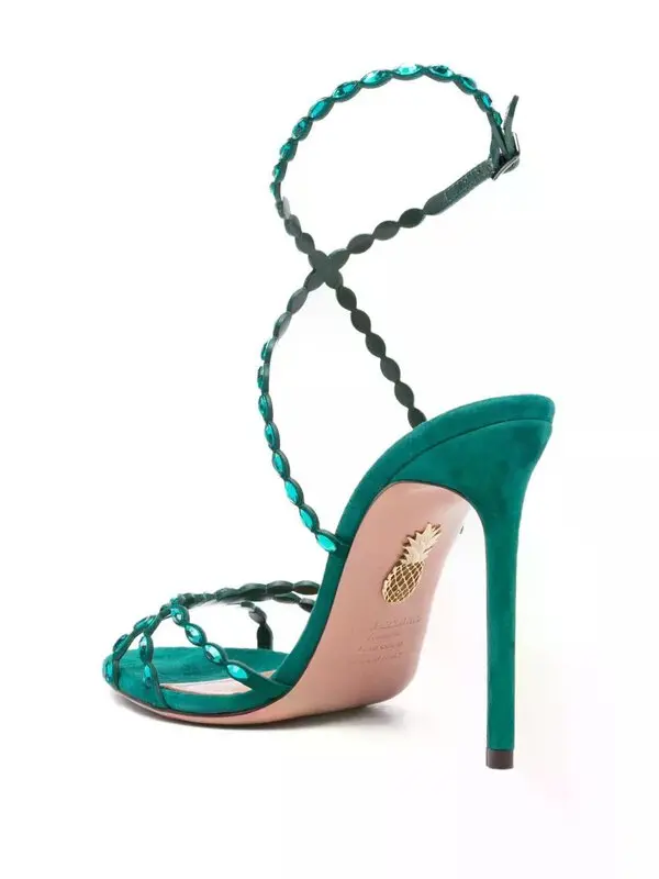 AQUAZZURA 110mm Crystal-embellished Slingback Sandals
