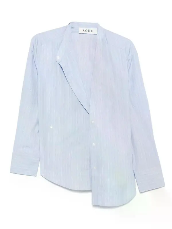 RÓHE Striped Asymmetrical Cotton Shirt