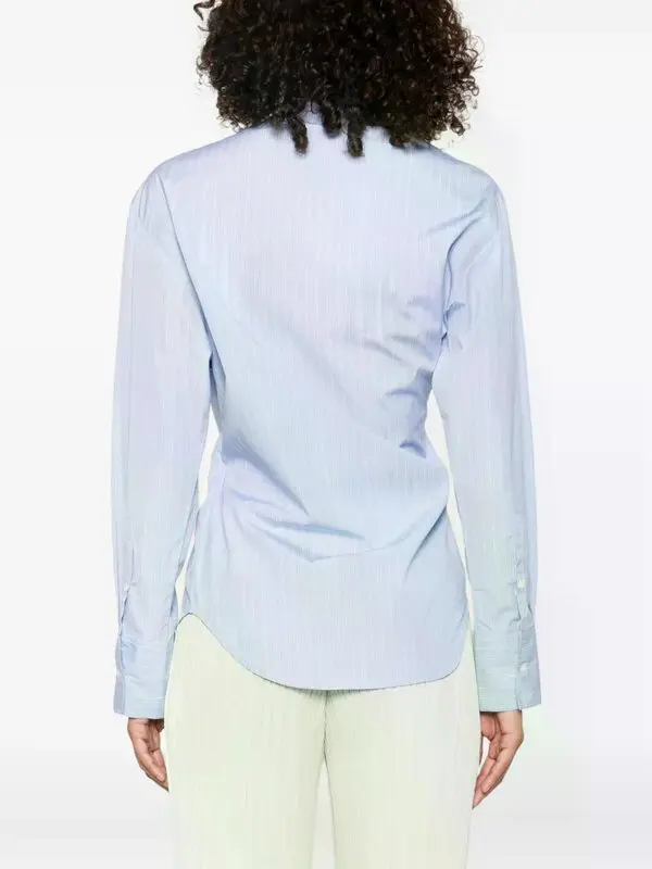 RÓHE Striped Asymmetrical Cotton Shirt