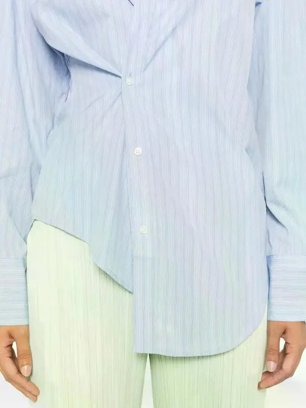 RÓHE Striped Asymmetrical Cotton Shirt