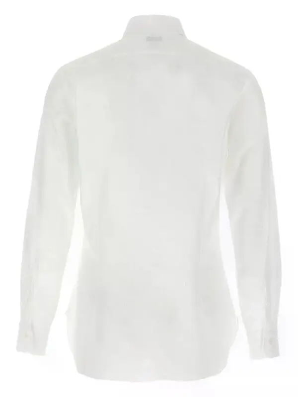 BARBA NAPOLI Honeycomb-pattern Cotton Shirt