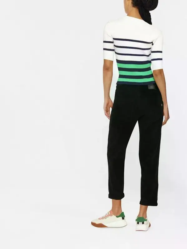 DONDUP Cropped Trousers With Gold-tone Hardware - Black