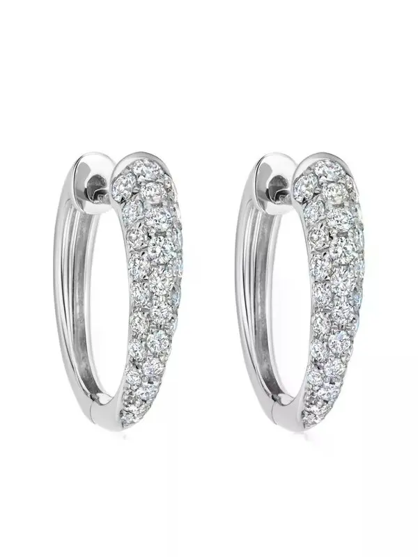 Kiki Mcdonough 18kt White Gold Diamond Earrings - Silver