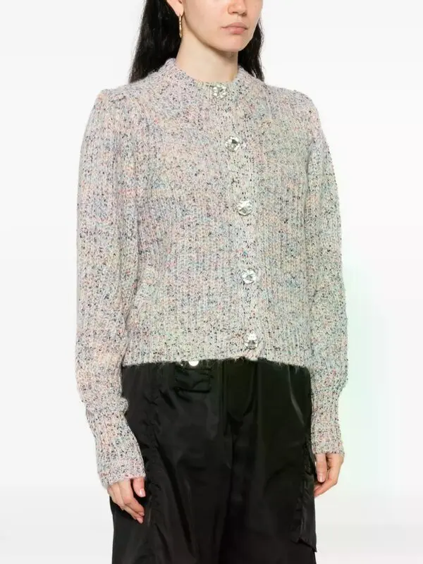 TWINSET Puff Sleeve Speckled Cardigan