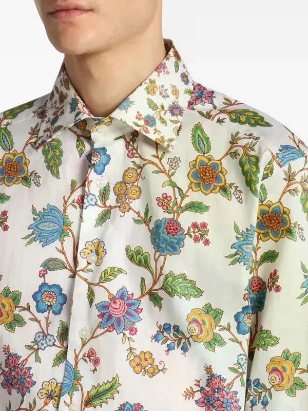 Etro Floral-print Shirt - White