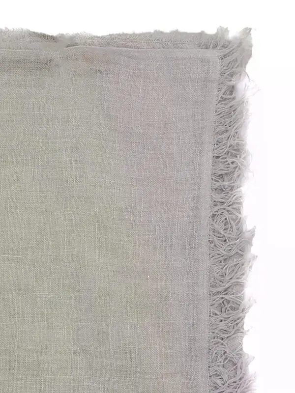 D'ANIELLO Arthur Frayed-edge Linen Scarf - Grey
