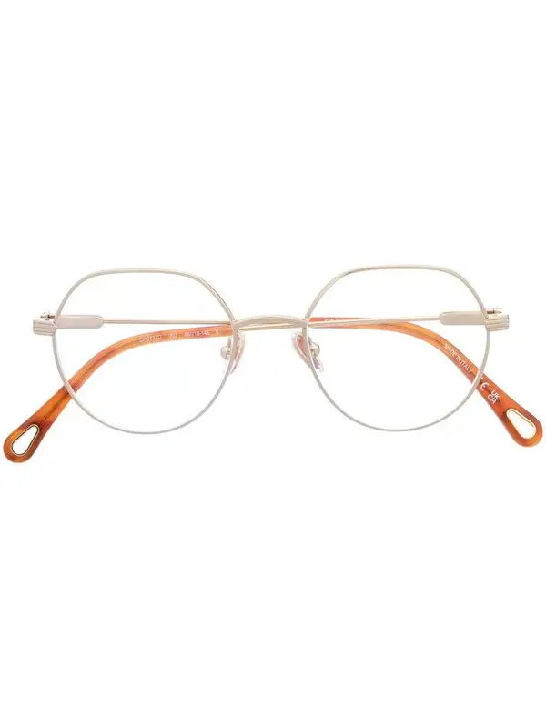 Chloé Round Frame Optical Glasses - Gold
