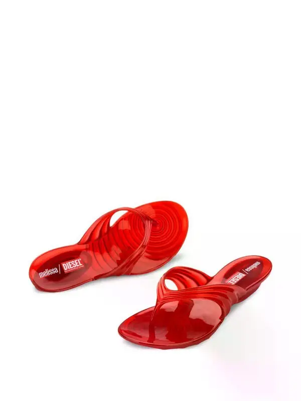 Melissa X Diesel Block Heel Thong Flip-flops - Red