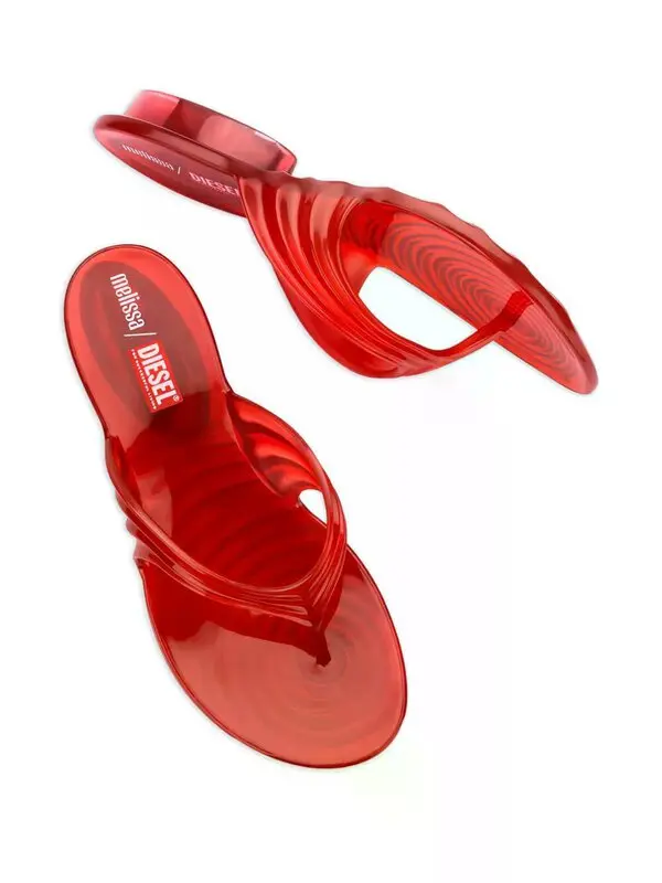 Melissa X Diesel Block Heel Thong Flip-flops - Red