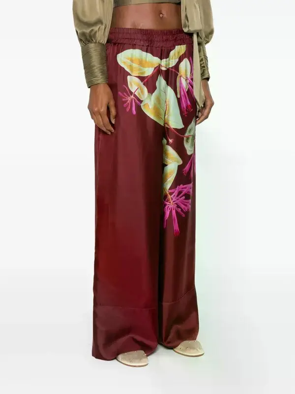 PIERRE-LOUIS MASCIA Floral Print Wide Leg Trousers