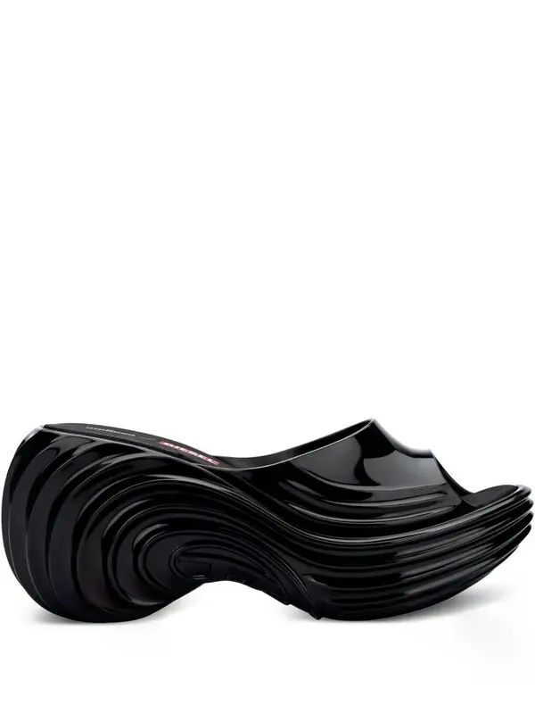 Melissa X Diesel Quantum Platform Wave Slides - Black