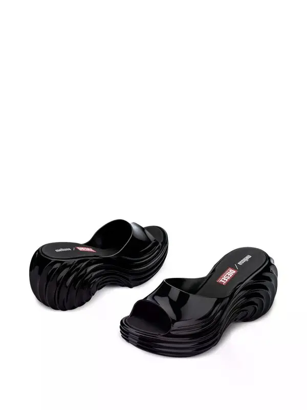 Melissa X Diesel Quantum Platform Wave Slides - Black