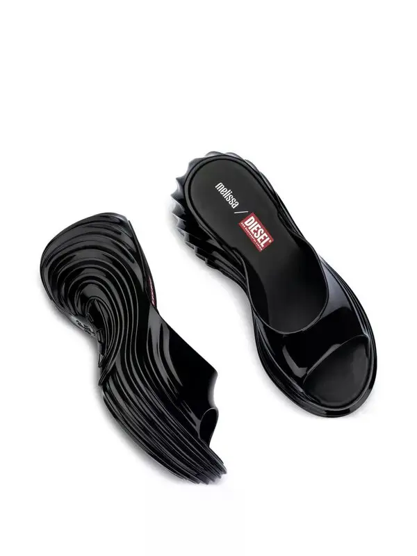 Melissa X Diesel Quantum Platform Wave Slides - Black