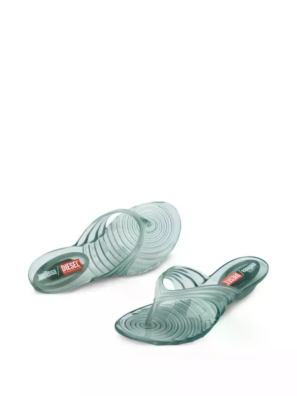 Melissa X Diesel Block Heel Thong Flip-flops - Blue
