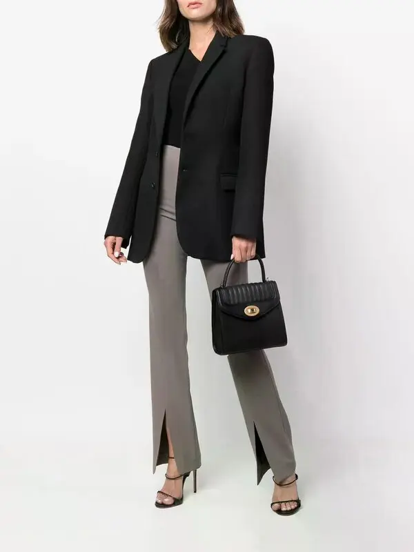DELAGE Freda Leather Tote Bag - Black