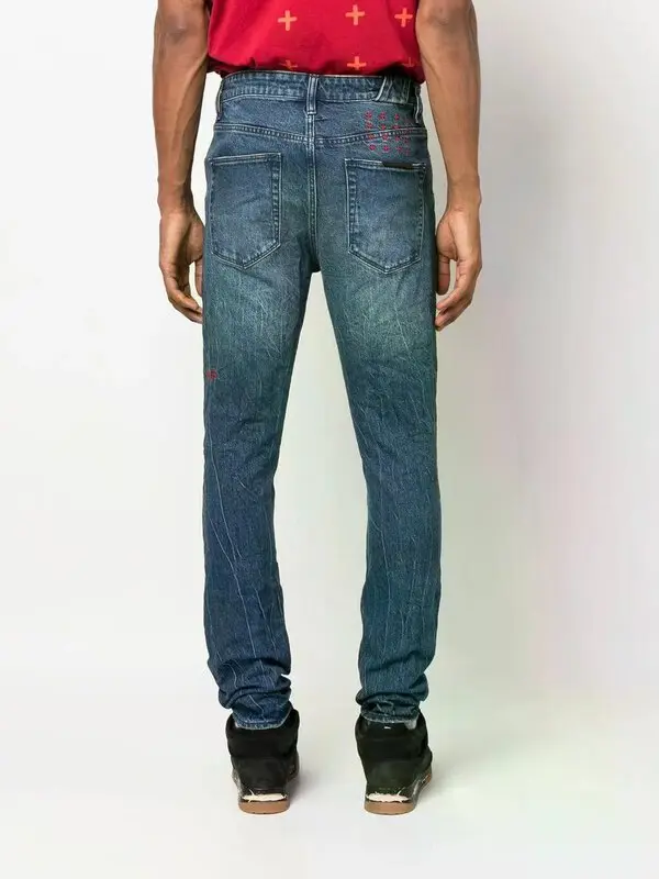 Ksubi Stonewashed Skinny Jeans - Blue