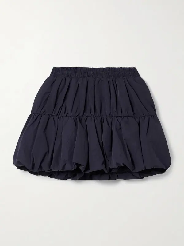 Sea Mirian Tiered Gathered Faille Mini Skirt