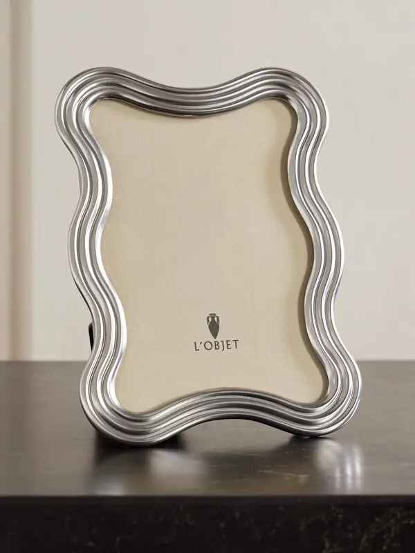 L'Objet Ripple Platinum-plated Picture Frame - Silver