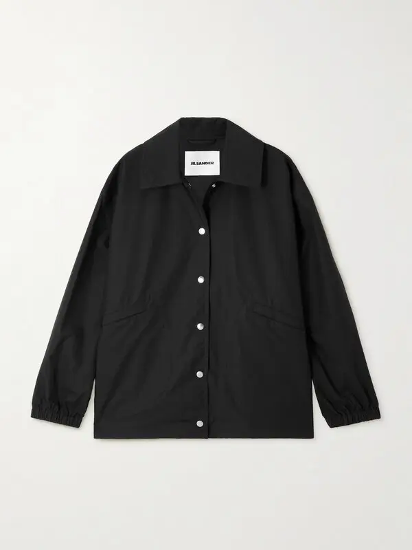 JIL SANDER Printed Cotton Jacket - Black