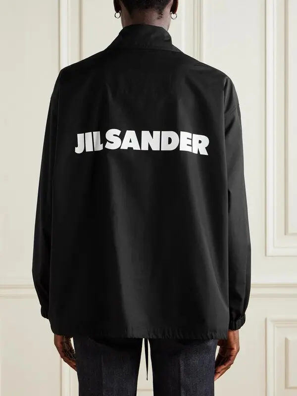 JIL SANDER Printed Cotton Jacket - Black