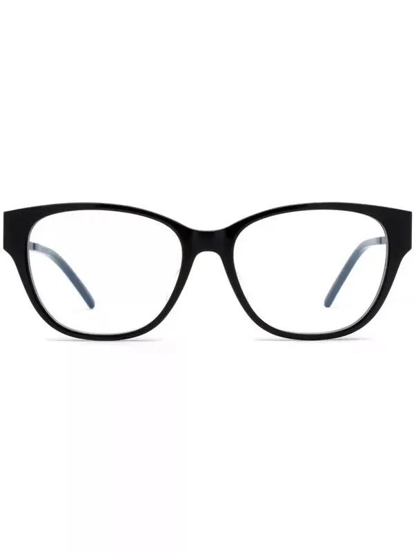 Saint Laurent Acetate Round Frame Glasses - Black