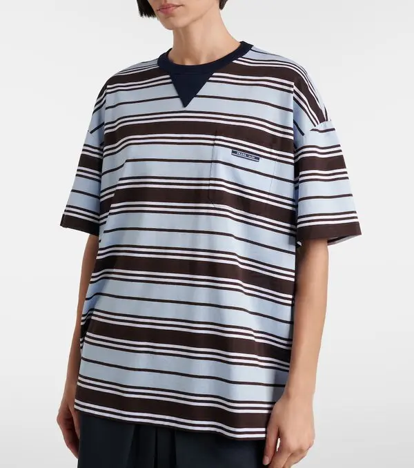 Prada Striped Cotton Lisle T-shirt