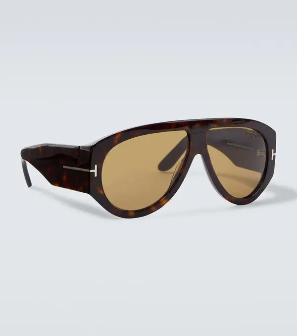 TOM FORD Bronson Aviator Sunglasses - Brown