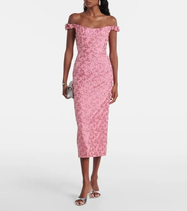 MARKARIAN Amina Sequined Midi Dress