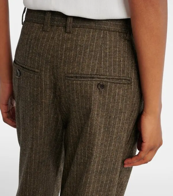 Isabel Marant Étoile Chalk Stripe Wide-leg Suit Trousers