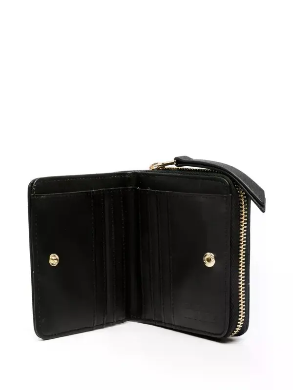 Versace Logo-plaque Textured Wallet