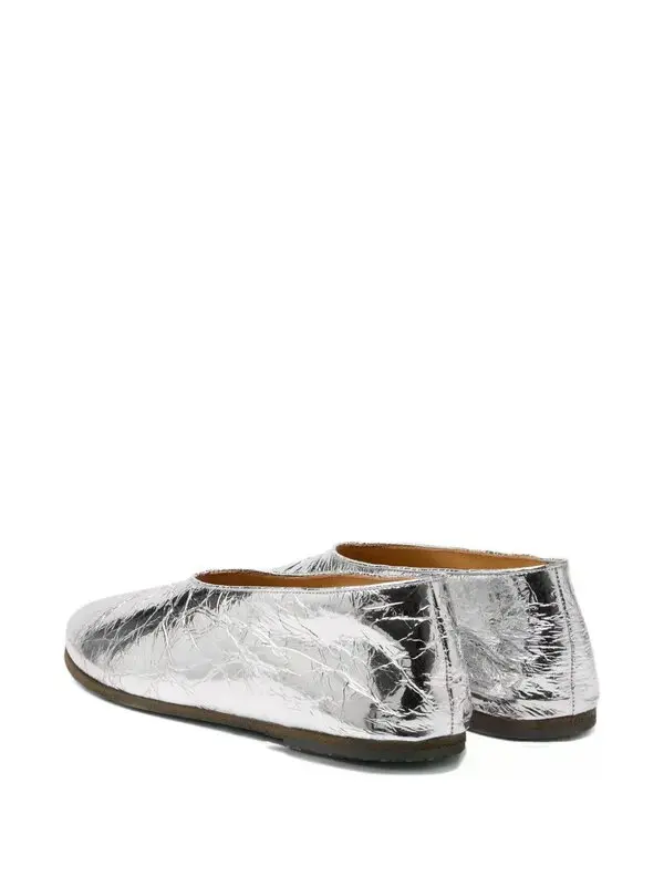 Marsèll Coltellacio Metallic Leather Ballet Flats