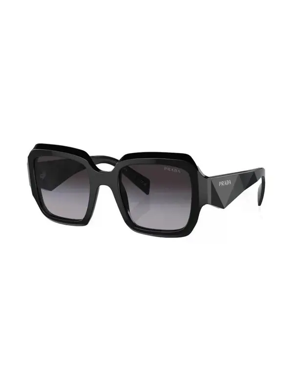 Prada Logo Print Oversize Frame Sunglasses