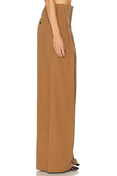 Chloé Cotton Canvas Wide Leg Pant