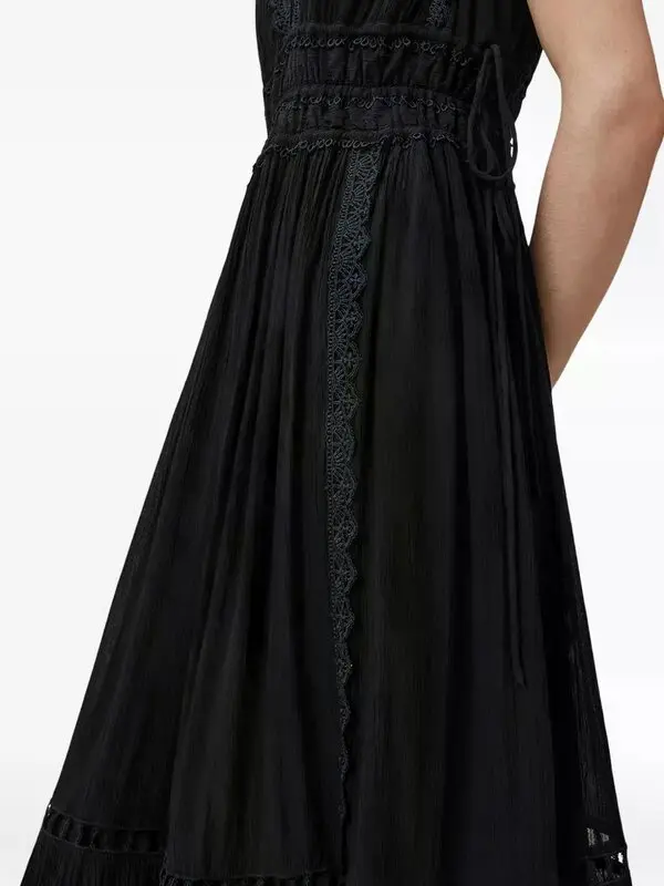 ALLSAINTS Xanthe Lace-trimmed Maxi Dress - Black