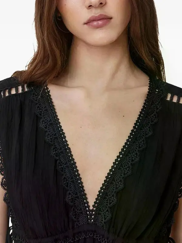 ALLSAINTS Xanthe Lace-trimmed Maxi Dress