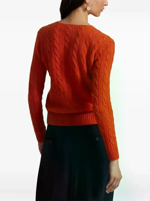 Polo Ralph Lauren Cable Knit Crew Neck Sweater - Orange